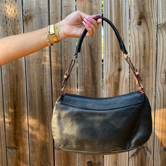 Claudia Firenze | Bags | Claudia Firenze Black Leather Top Flap ...